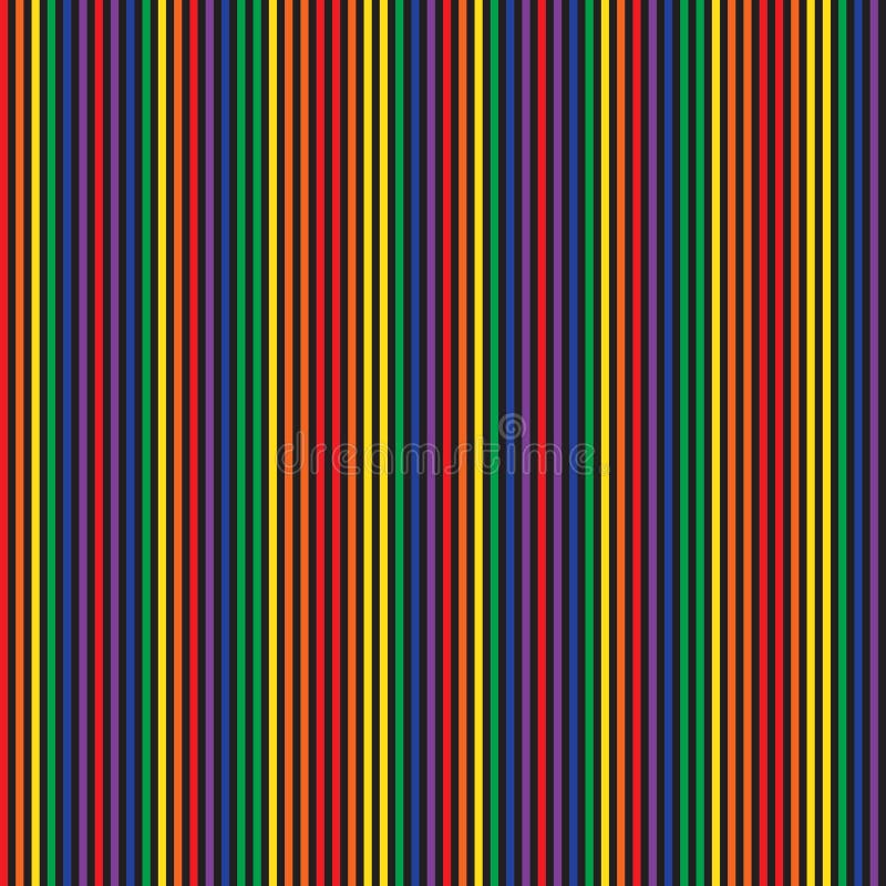 Rainbow Stripe Seamless Pattern Background in Vertical Style Stock ...