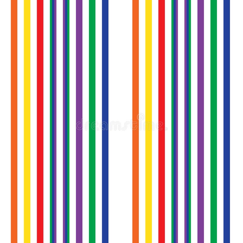 Rainbow Stripe Seamless Pattern Background in Vertical Style Stock ...