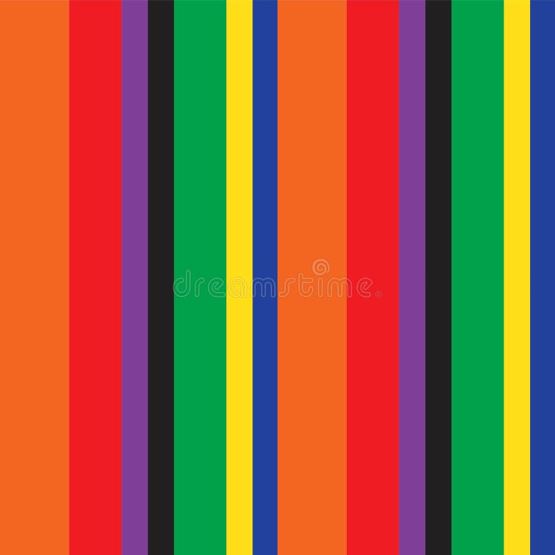 Rainbow Stripe Seamless Pattern Background in Vertical Style Stock ...