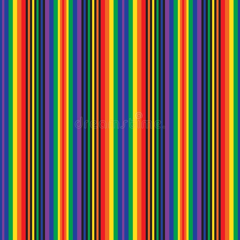 Rainbow Stripe Seamless Pattern Background in Vertical Style Stock ...