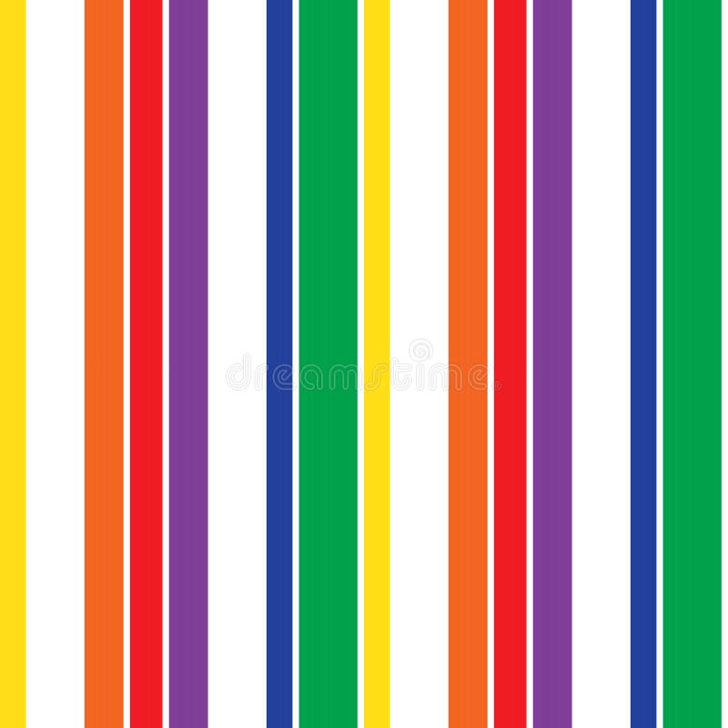 Rainbow Stripe Seamless Pattern Background in Vertical Style Stock ...