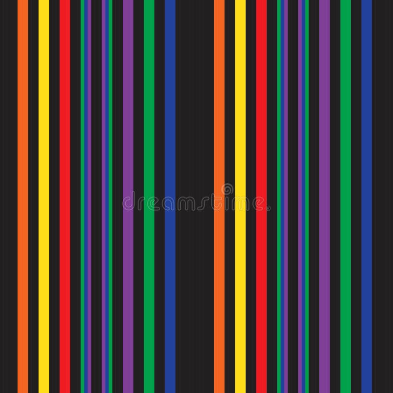 Rainbow Stripe Seamless Pattern Background in Vertical Style Stock ...