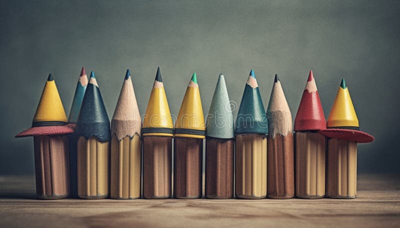 A Rainbow of Vibrant Colors in a Row Generated by AI Stock Image ...