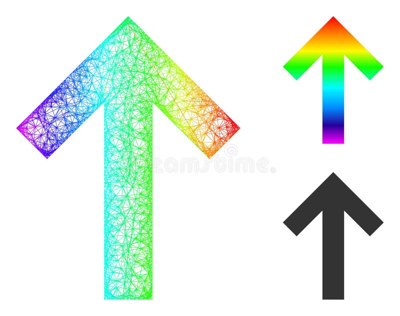 Spectrum Linear Gradient Arrow Up Icon Stock Vector - Illustration of ...
