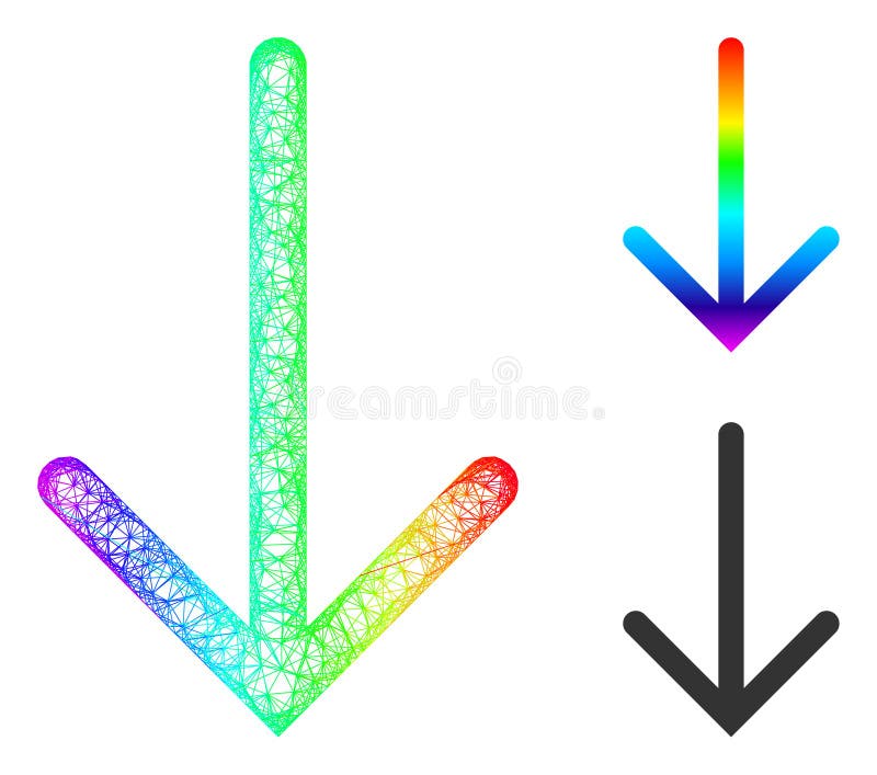 Spectrum Network Gradient Arrow Down Icon Stock Vector - Illustration ...