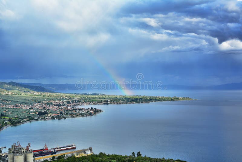 Rainbow view stock image. Image of nice, rainbows, sunny - 86618893