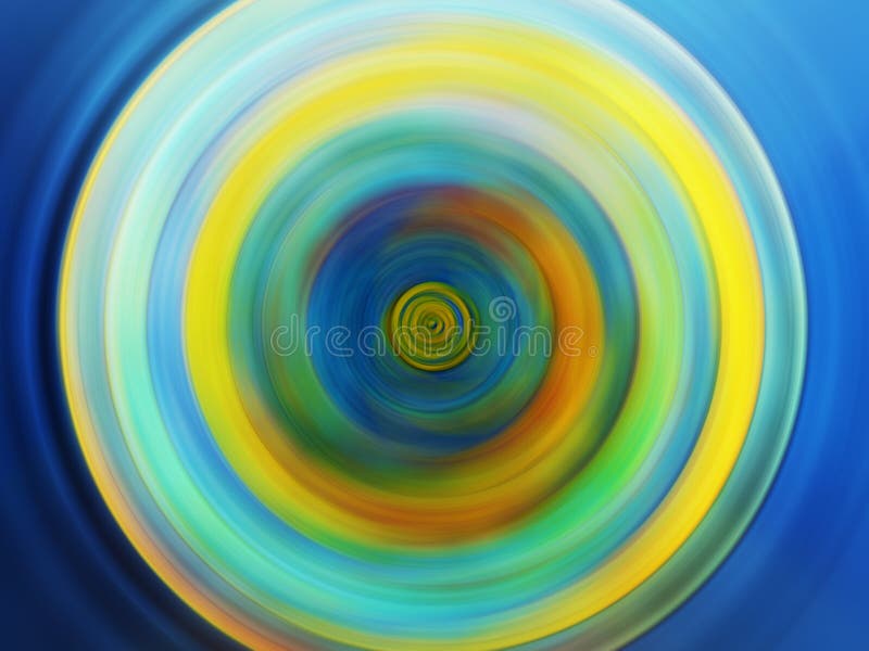 Rainbow Vortex, Abstract Square with Blue Background. Stock ...