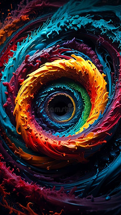Rainbow Vortex of Color stock illustration. Illustration of design ...