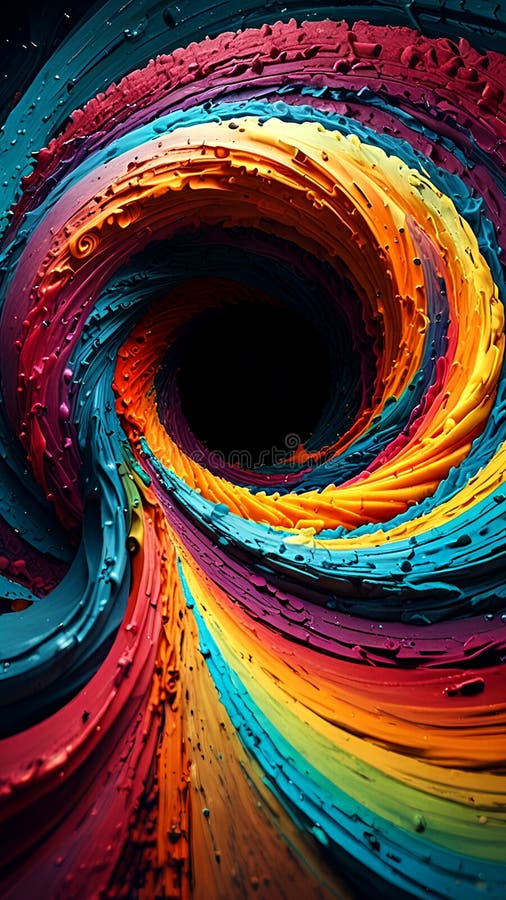 Rainbow Vortex of Color stock illustration. Illustration of textured ...