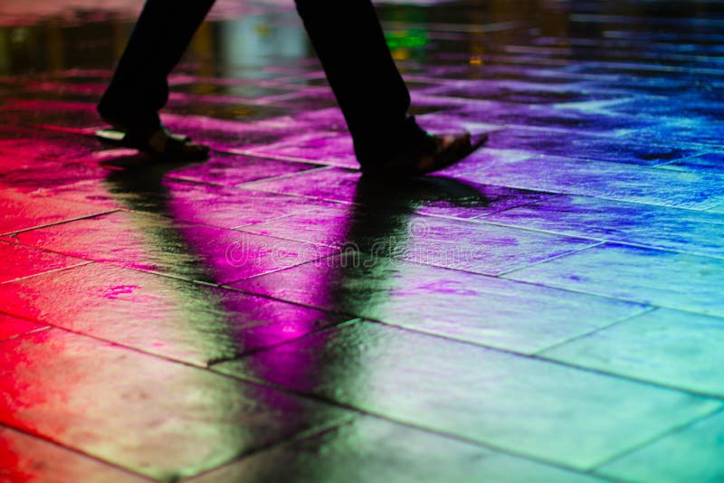 Rainbow Walk V stock photo. Image of pair, forward, purple - 90200548