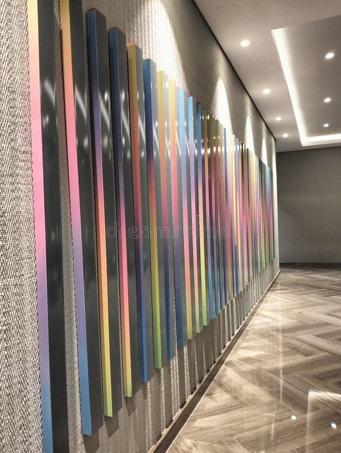 Rainbow Wall with Beautiful Color and Artistik Stock Photo - Image of ...
