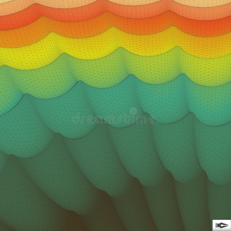 Rainbow Wallpaper. Abstract Wavy Grid Background. Mosaic Stock Vector ...