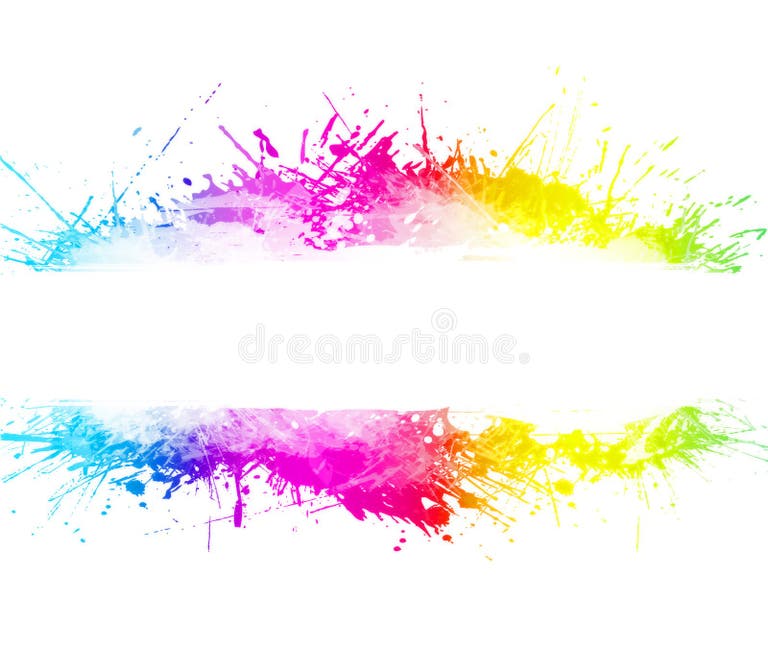 Rainbow Washed Watercolor Splatter Background Stock Illustration ...
