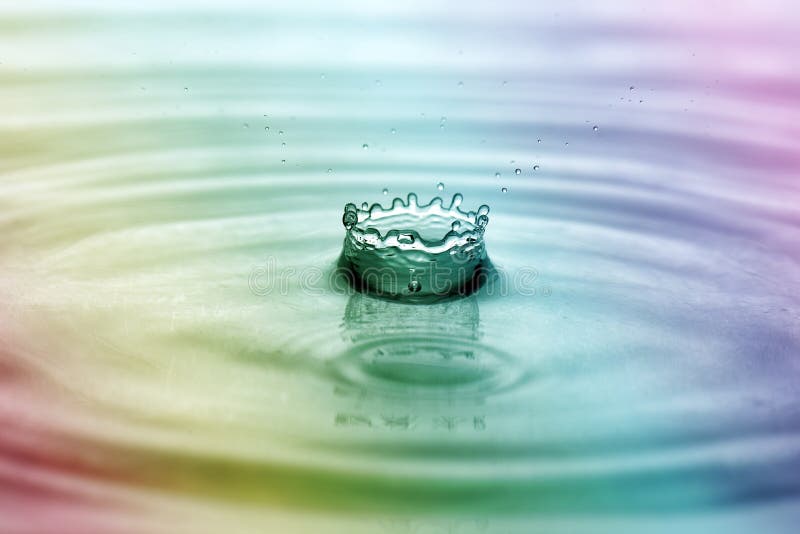 Rainbow Water Drop Splash stock photo. Image of color - 3536018