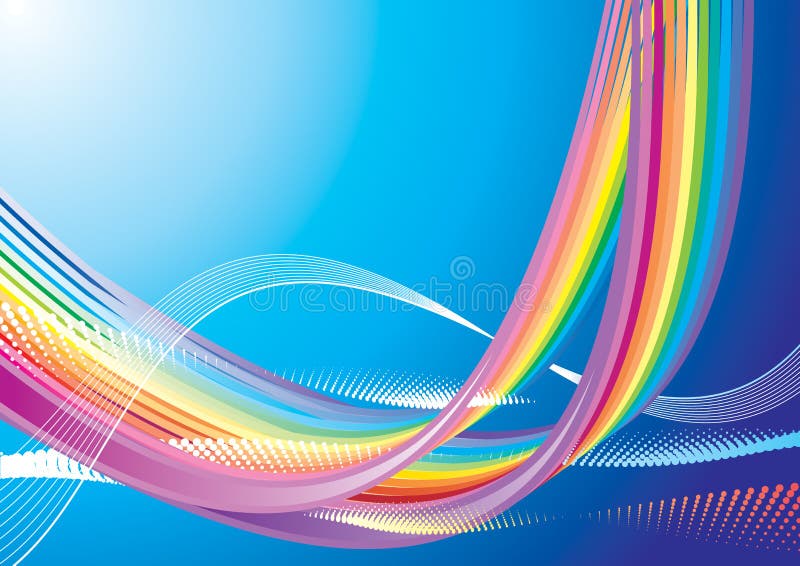 Rainbow Wave stock vector. Illustration of graphic, flowing - 6193266