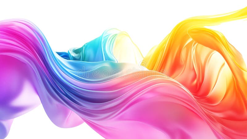 Rainbow Wave Abstract Frame Background Against Transparent Background ...