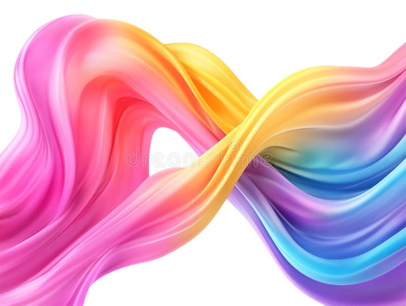 Rainbow Wave Abstract Frame Background Against Transparent Background ...