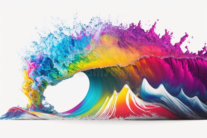 Rainbow Wave. Colorful Paint Splash Stock Illustration - Illustration ... Rainbow Wave. Colorful Paint Splash Stock Illustration - Illustration ...