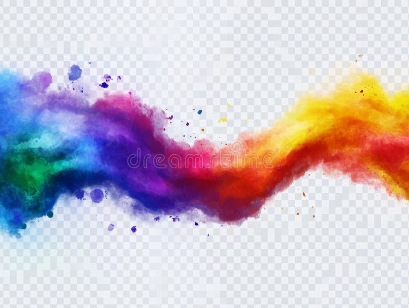 Rainbow Wave. Colorful Paint Splash. Isolated Design Element on the ...