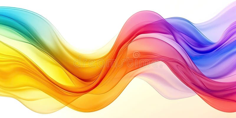 Rainbow Wave: a Dynamic Abstract of Flowing Colors, Evoking Energy and ...