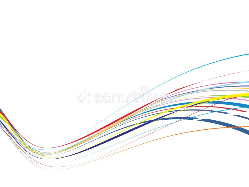 Illustrated Abstract Rainbow Line Background Stock Vector ...