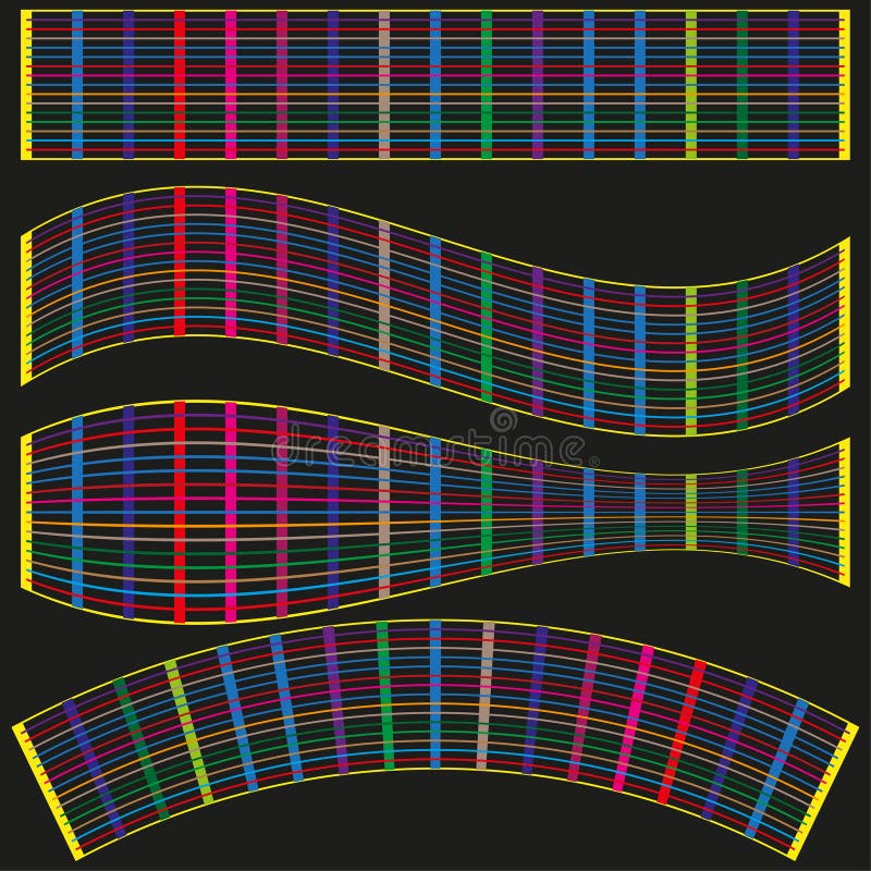 Rainbow Wave Lines. Curved Stripe Pattern. Colorful Flowing Bands ...