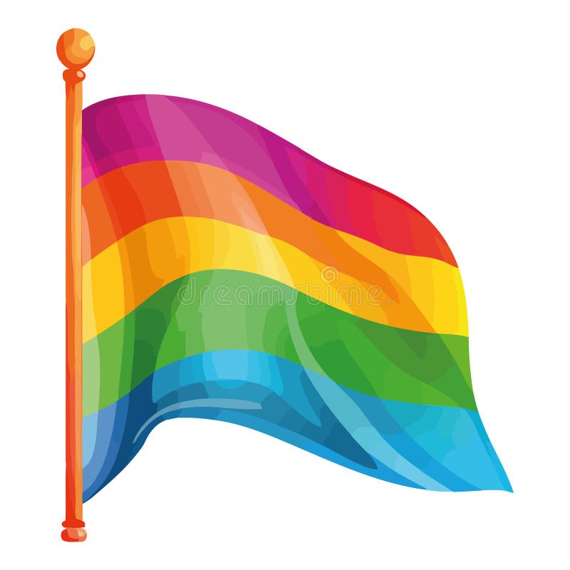 Rainbow Wave Symbolizes Freedom and Pride Movement Stock Vector ...