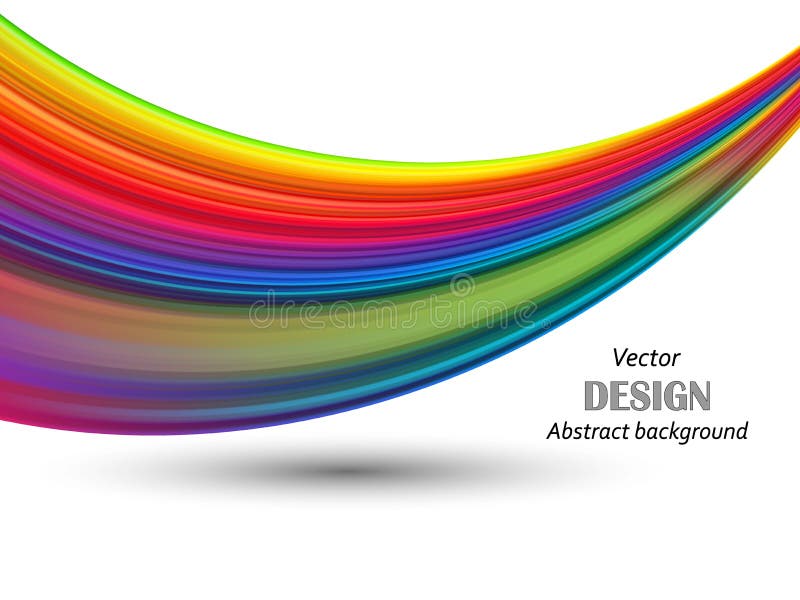 Rainbow Wave - a Vector Cartoon Illustration of a Colorful Rainbow Wave ...