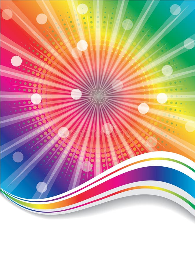 Rainbow waves stock vector. Illustration of futuristic - 16579570