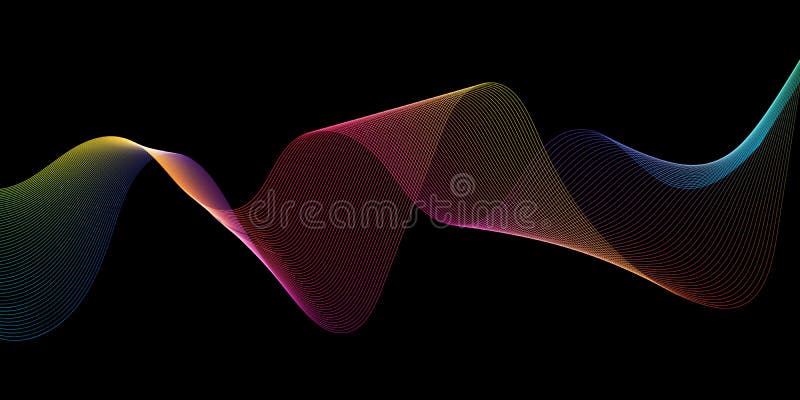 Rainbow Waves Banner Design Stock Vector - Illustration of design, flow ...