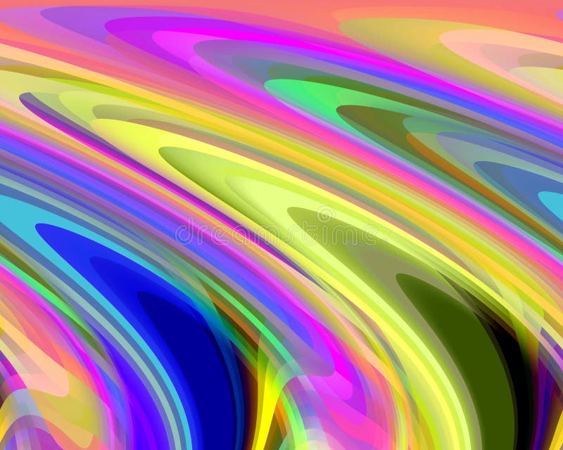 Rainbow Waves Lines Forms, Abstract Texture and Background Stock ...
