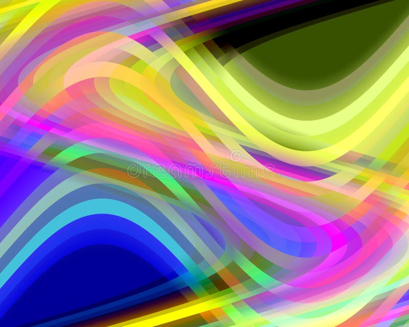Rainbow Waves Lines Forms, Abstract Texture and Background Stock ...