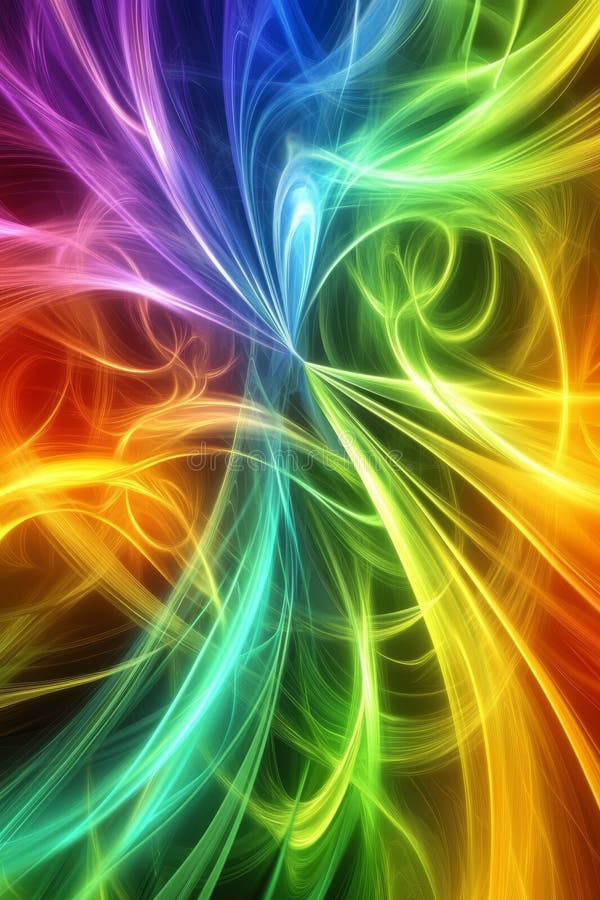 Abstract Colorful Sound Waves Spread Out Speakers Visualizing Music ...