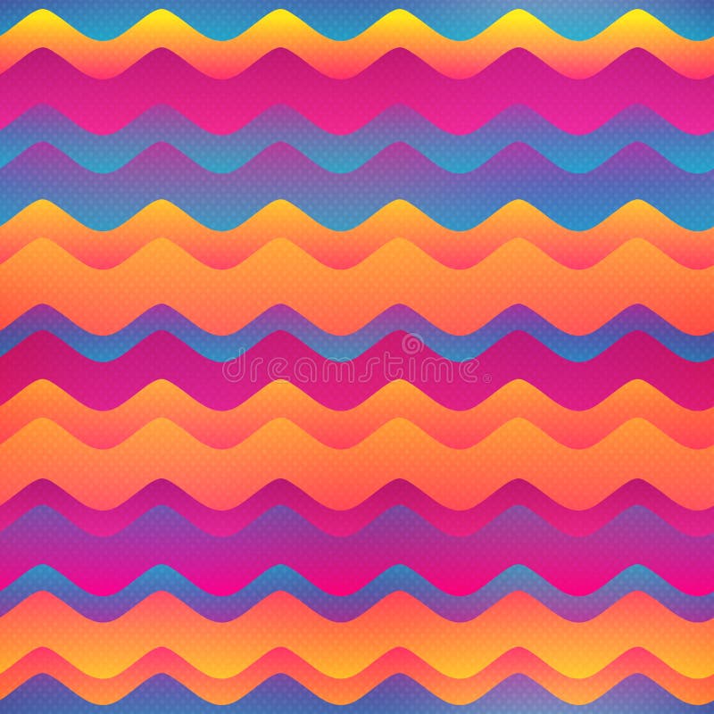 Rainbow Waves Seamless Pattern Stock Vector - Illustration of light ...