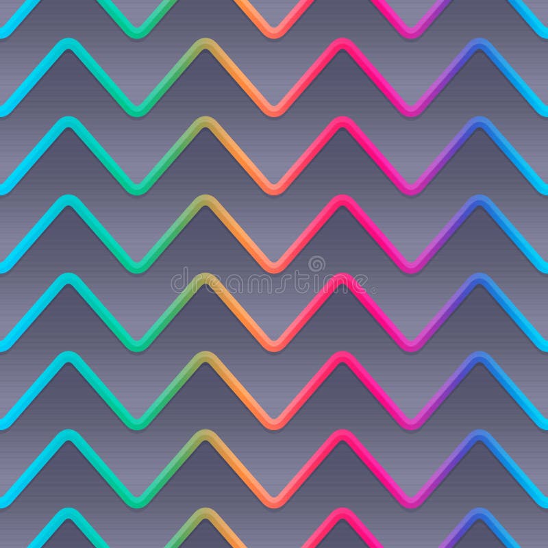 Rainbow Waves. Seamless Pattern Stock Vector - Illustration of graphic ...