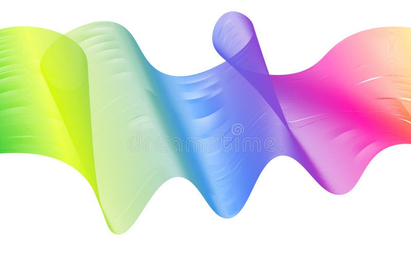 Rainbow Wavy Background. Geometric Abstract Vector Illustration with ...