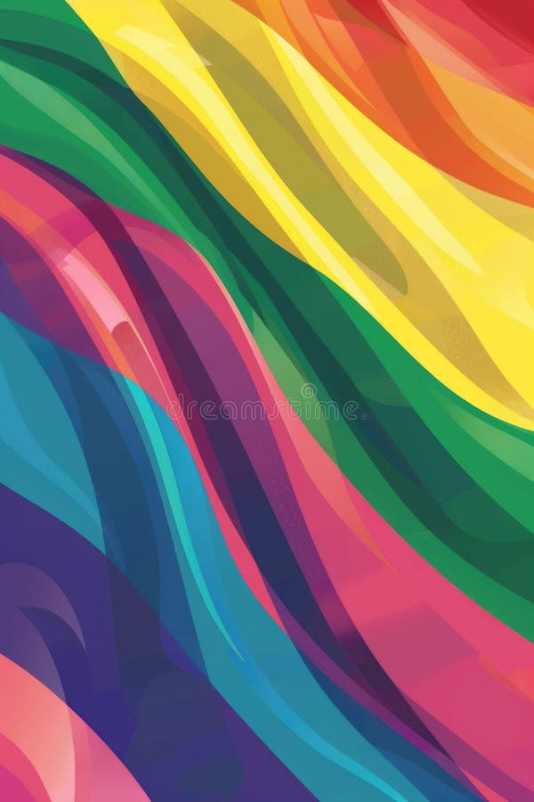 Rainbow Wavy Background stock illustration. Illustration of creative ...