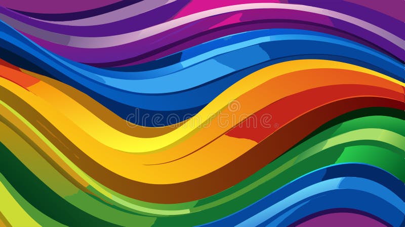 Rainbow Wavy Satin Background Stock Vector - Illustration of wavy ...