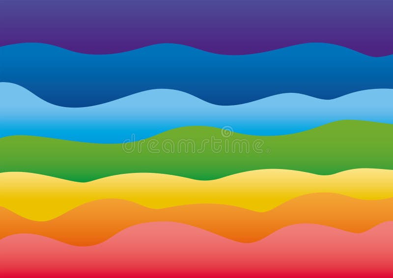 Rainbow wavy lines swirls stock vector. Illustration of party - 3634847