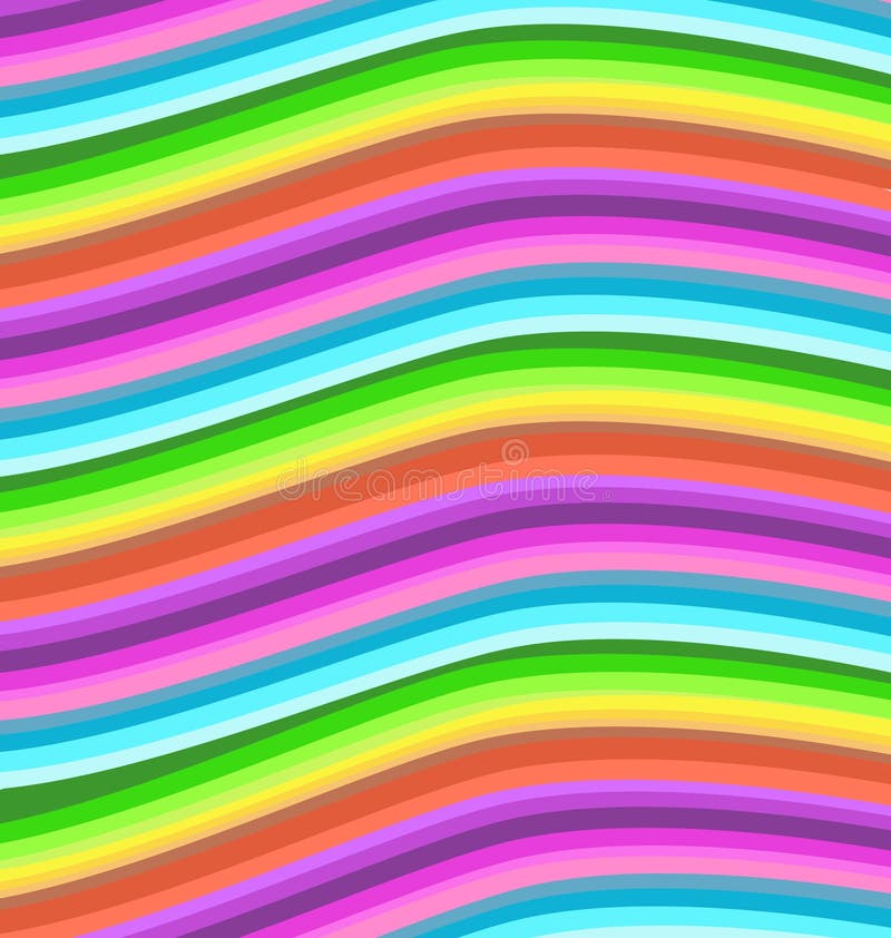 Rainbow Wavy Stripes Background Stock Vector - Illustration of gradient ...