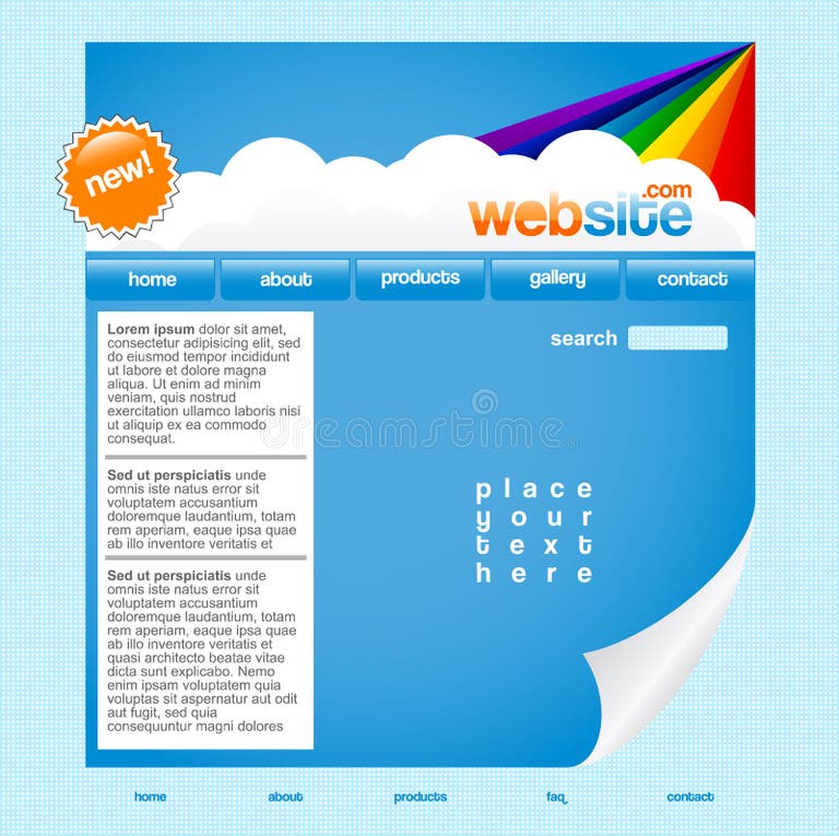 Light Blue Header Template Website Stock Illustrations – 7,042 Light ...