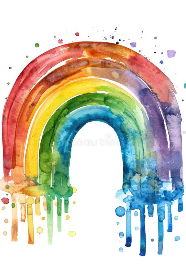 Rainbow on White Background Stock Image - Image of bright, white: 384038985