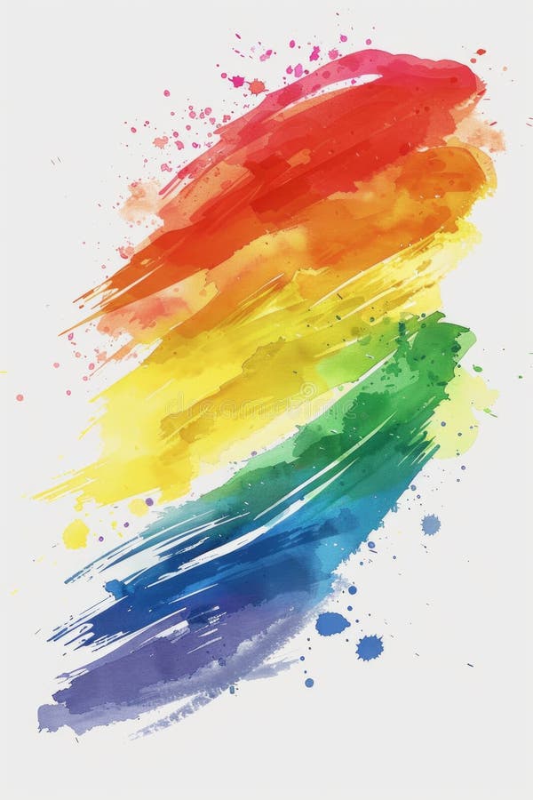 Rainbow on white stock photo. Image of paint, bright - 383080438