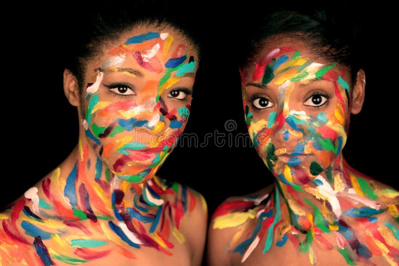 Rainbow Women stock image. Image of beauty, rainbow, black - 23471879