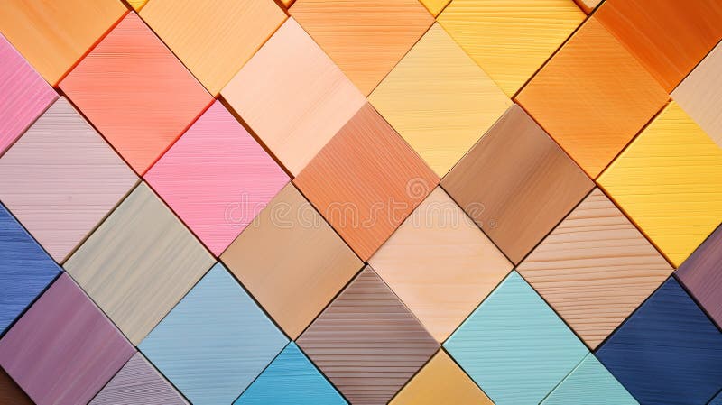 Rainbow Wooden Blocks Background Stock Illustration - Illustration of ...