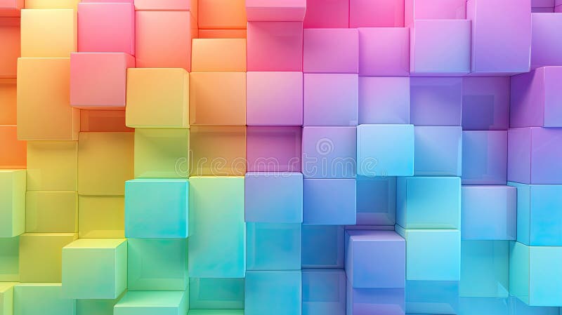 Rainbow Wooden Blocks Background Stock Illustration - Illustration of ...
