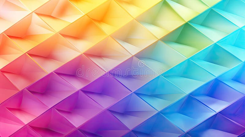 Rainbow Wooden Rhombusbackground Stock Illustration - Illustration of ...