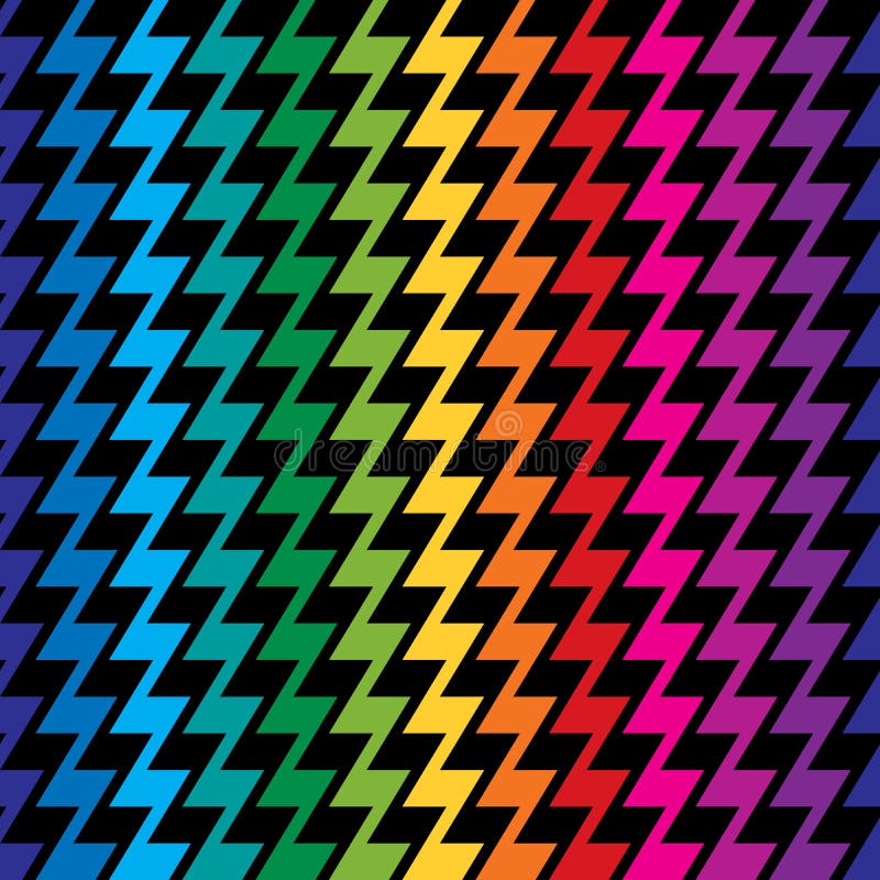 Rainbow Zigzag stock vector. Illustration of seamless - 95313429