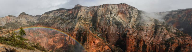 Zion`s Red Rocks and River Water Stock Image - Image of camping, park ...