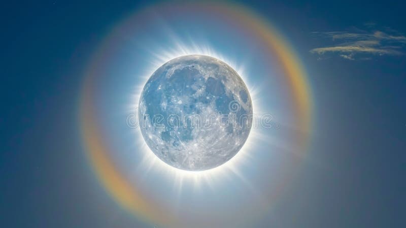 A Rainbowcolored Halo Forms Around the Moon Creating a Rare and ...